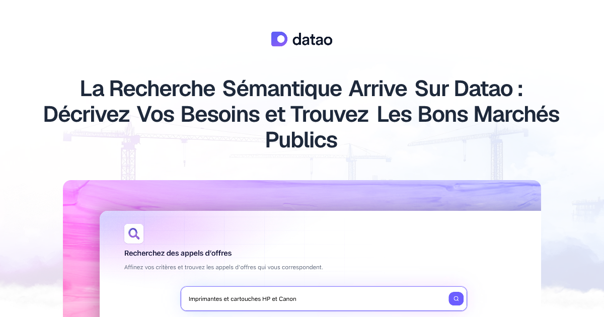 La Recherche Sémantique Arrive Sur Datao : Décrivez Vos Besoins et ...